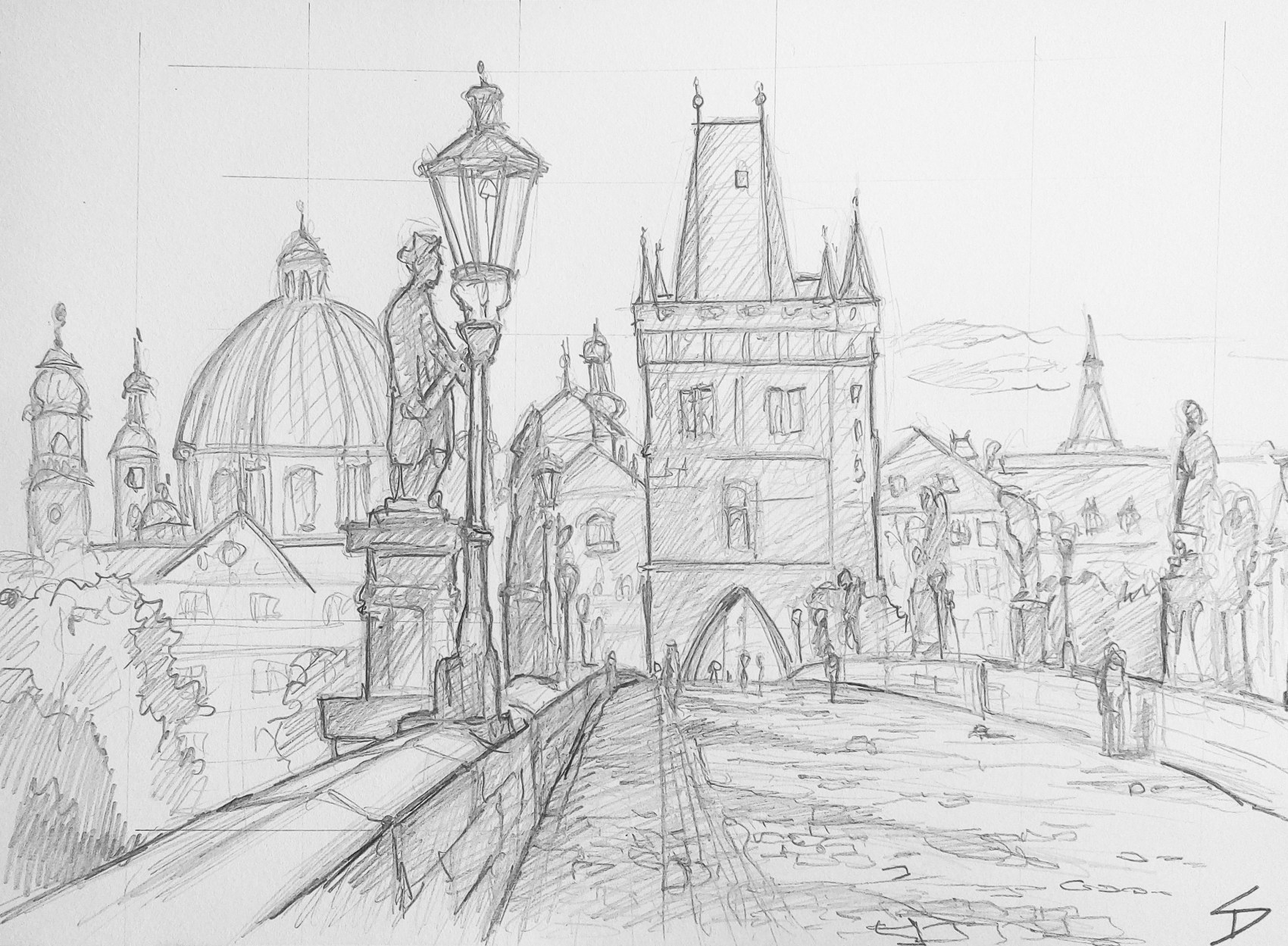 Urban art – Prague, Czech Republic. ‘Charles Bridge.’ – Sketchbook Explorer